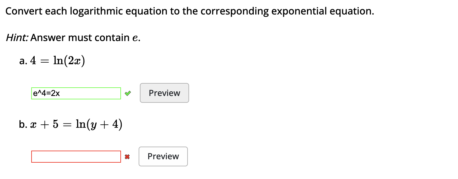 Solved Convert each logarithmic equation to the | Chegg.com