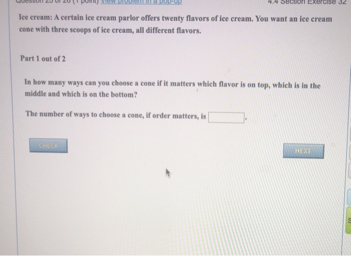 Solved 4.4 5ection Exercise 32 Ice cream: A certain ice | Chegg.com