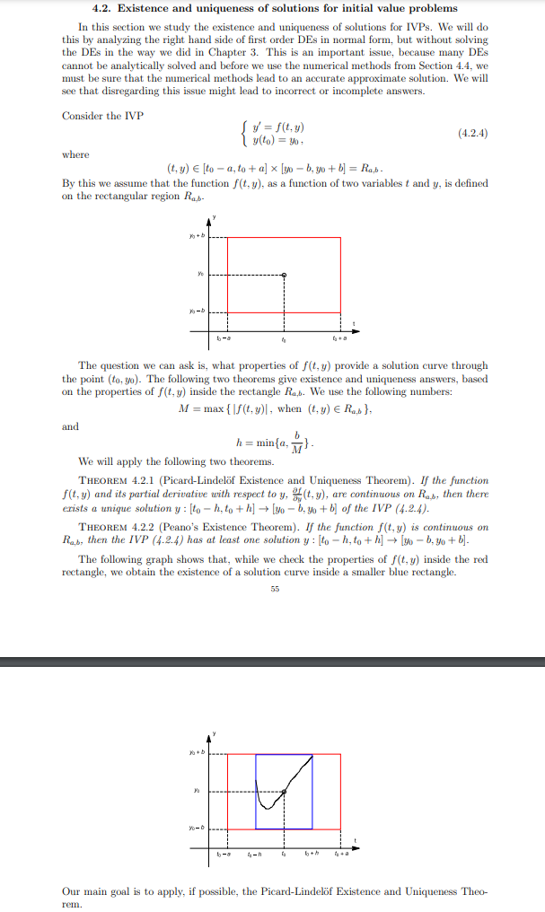 Solved 1. Check the existence and uniqueness of solutions | Chegg.com