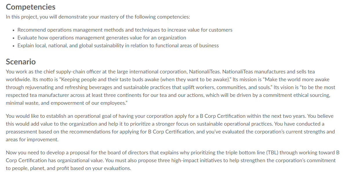 Solved Competencies In this project, you will demonstrate | Chegg.com