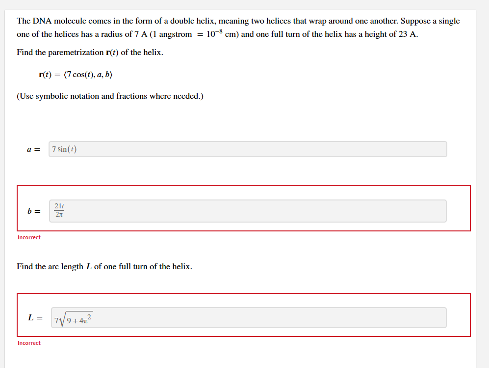 Solved The DNA molecule comes in the form of a double helix, | Chegg.com