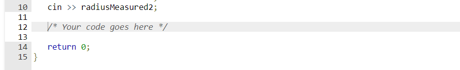 Solved Doubles radiusMeasured 1 and radiusMeasured 2 are | Chegg.com