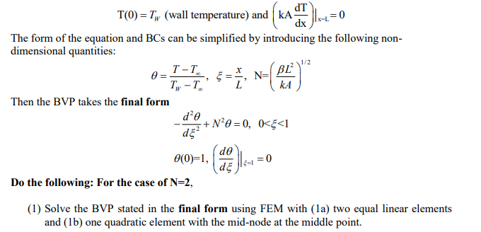 Solved Consider A Bvp Problem With The Given Governing