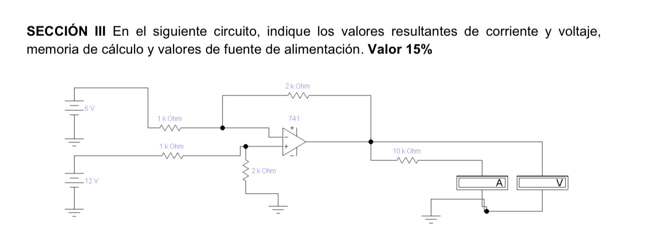 Solved En el siguiente circuito, indique los valores | Chegg.com