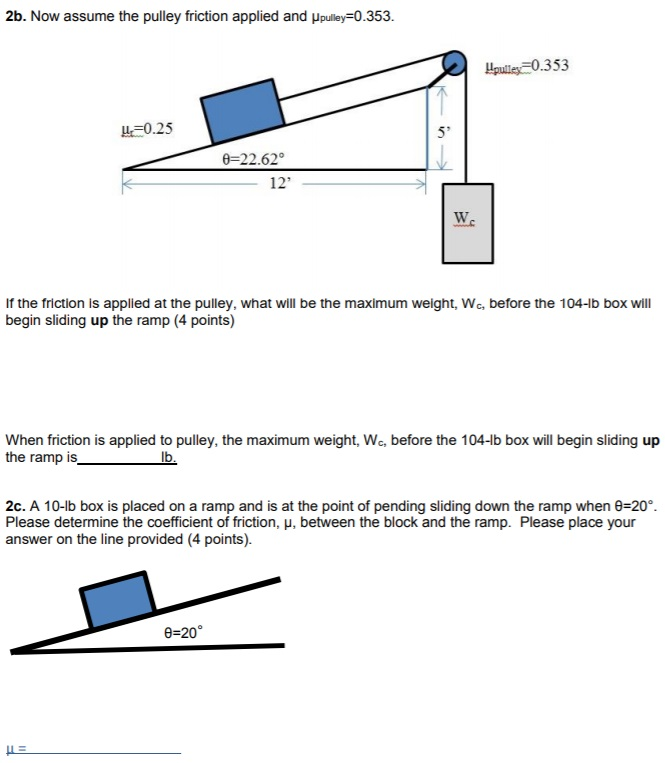 Solved PROBLEM 2 (20 points) 2a. 104-1b box is held in place | Chegg.com