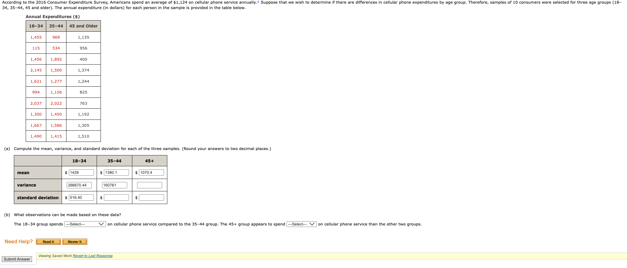 Viewing Saved Work Revert to Last Response | Chegg.com