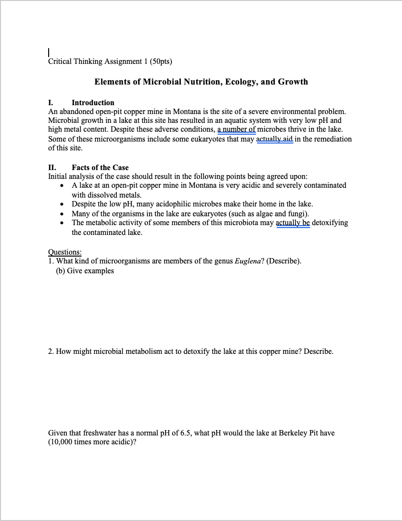 Solved | Critical Thinking Assignment 1 (50pts) Elements of | Chegg.com