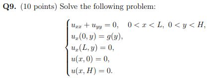 Solved Q9. (10 ﻿points) ﻿Solve the following | Chegg.com