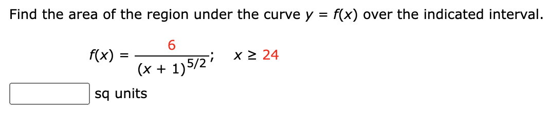 Solved Find the area of the region under the curve y=f(x) | Chegg.com