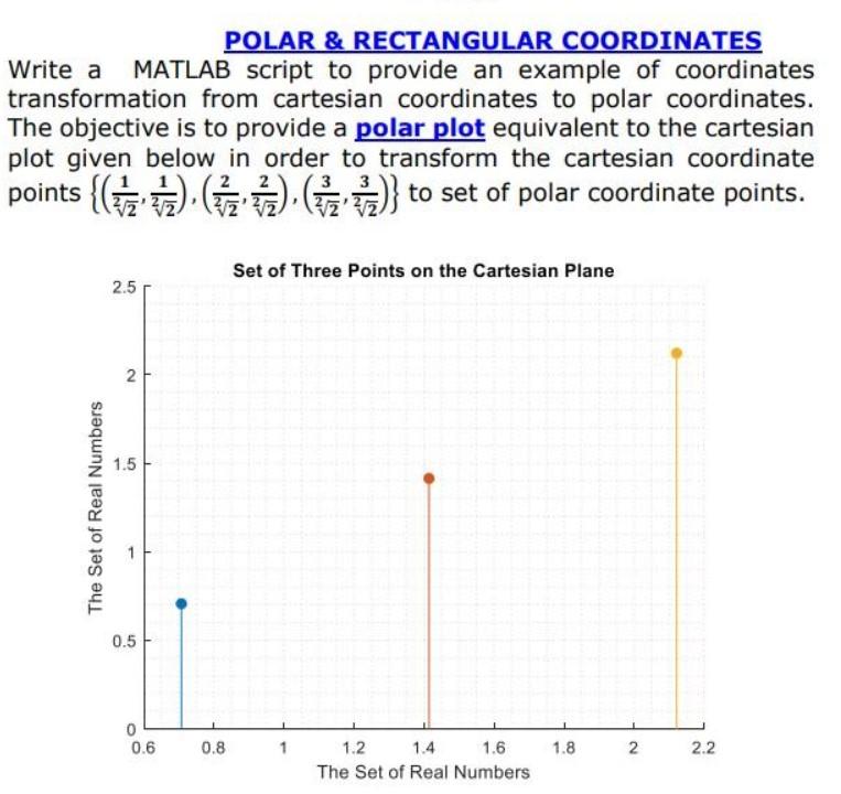 Solved Polar And Rectangular Coordinates Write A Matlab Script 