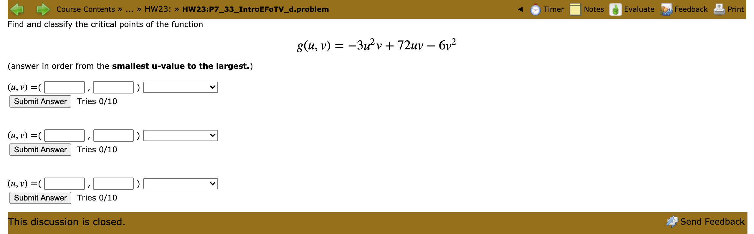 Solved Timer Notes Evaluate Feedback Print Course Contents 5440