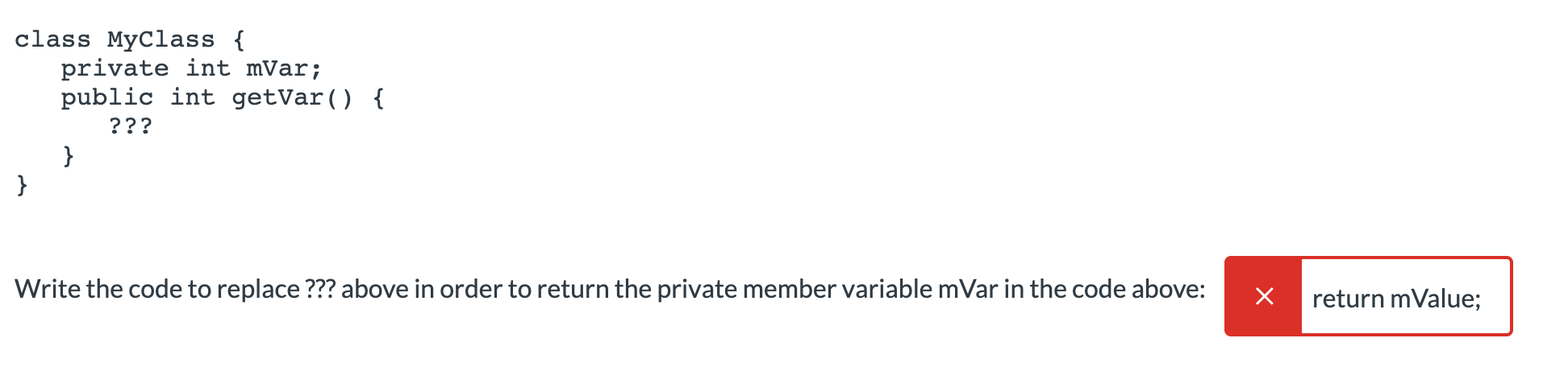 Solved class Myclass { private int mValue; public Myclass | Chegg.com Solved class Myclass { private int mValue; public Myclass | Chegg.com