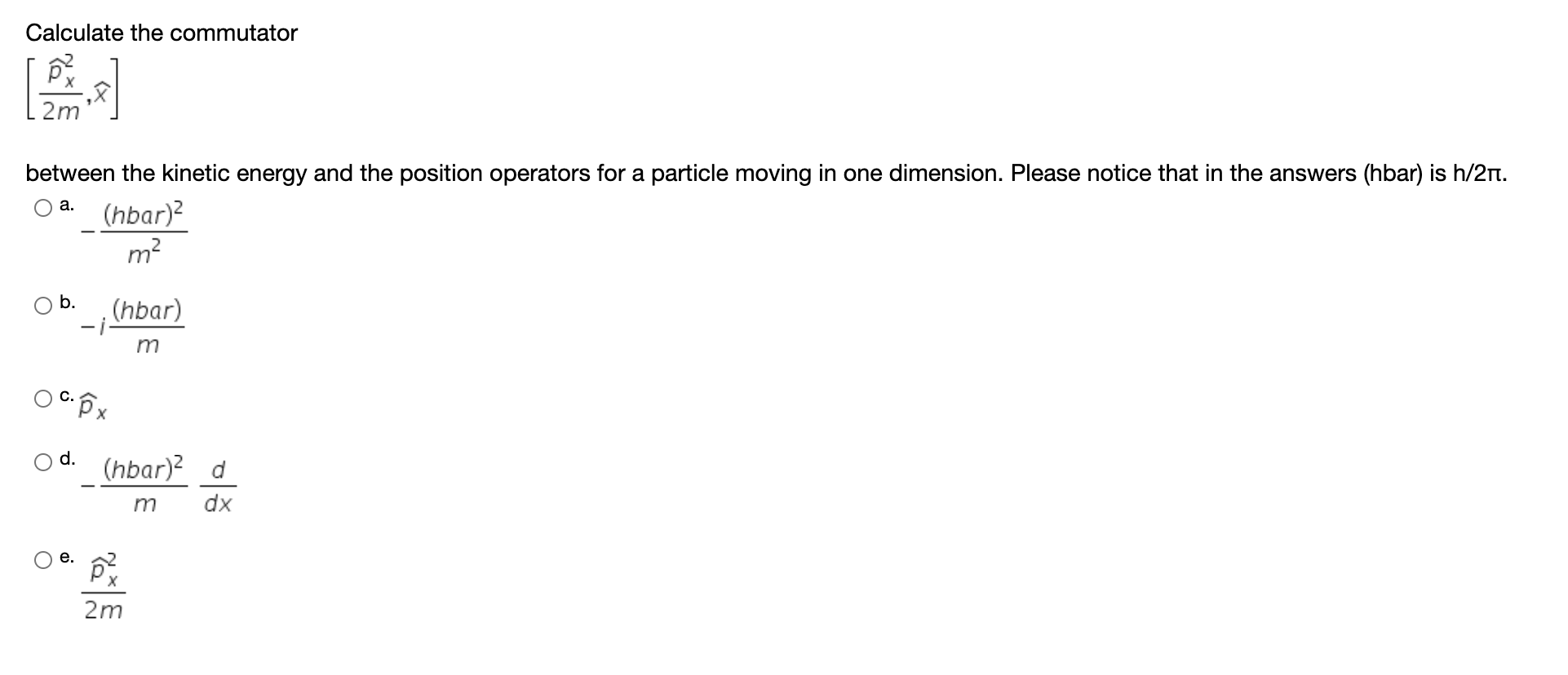 Solved Calculate the commutator a. between the kinetic | Chegg.com