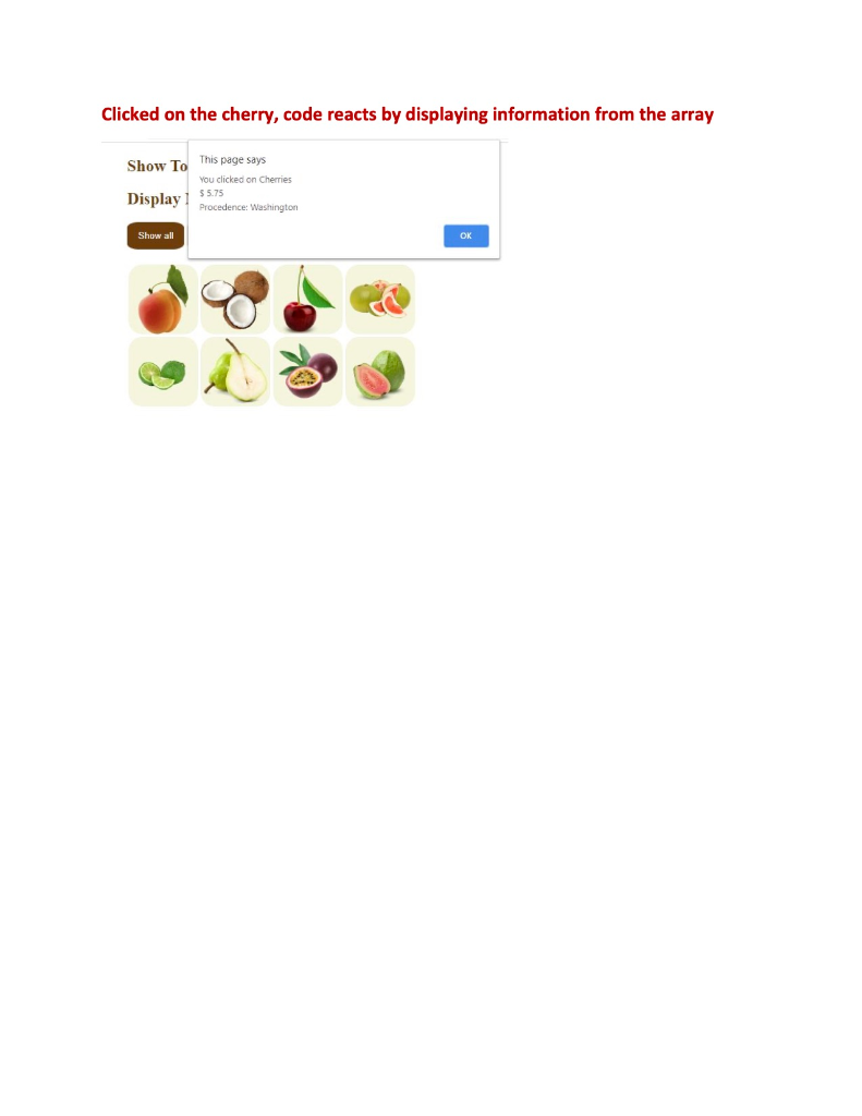 Solved Above is an example of what clicking on an image will | Chegg.com