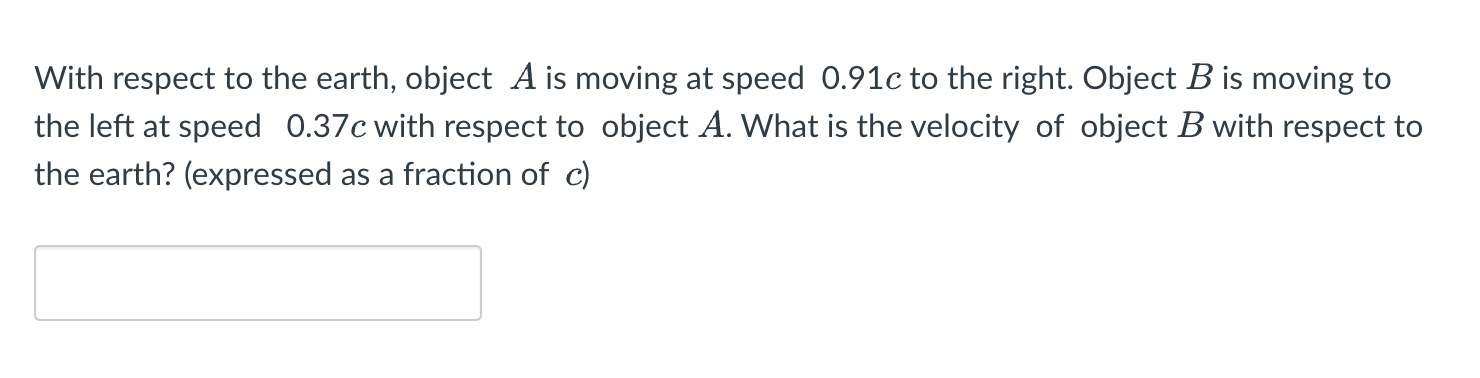 Solved With respect to the earth, object A is moving at | Chegg.com