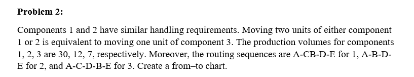 Solved Components 1 and 2 have similar handling | Chegg.com