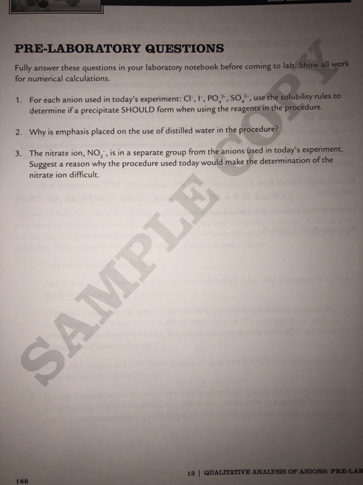 Solved PRE-LABORATORY QUESTIONS work Fully answer these | Chegg.com