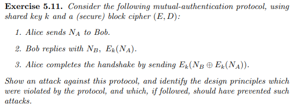Solved Exercise 5.11. Consider the following | Chegg.com