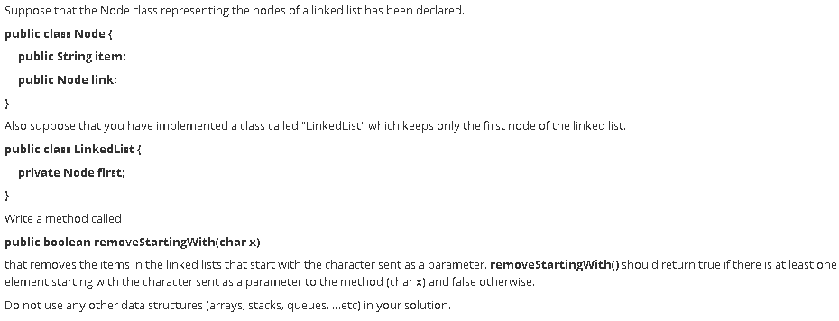 Solved Suppose That The Node Class Representing The Nodes Of 