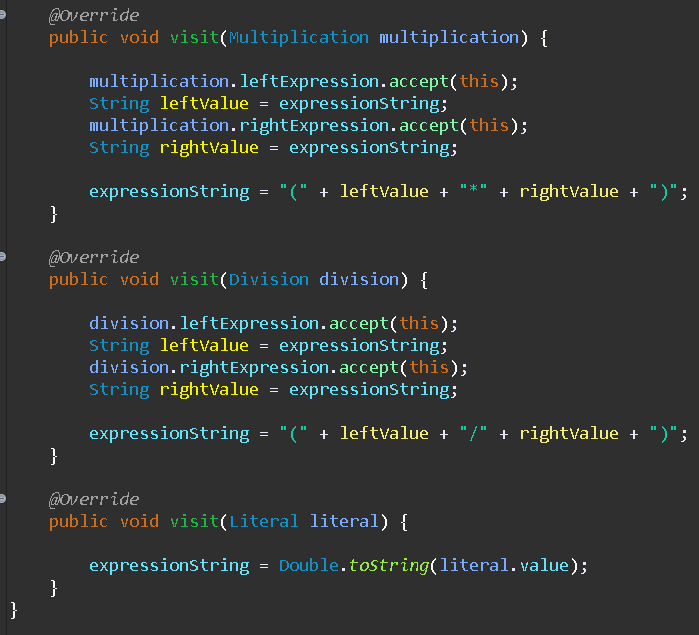 Solved Visitor Design Pattern Assignment -Create a class | Chegg.com