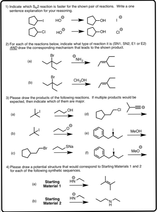 Solved Indicate which S_N2 reaction is faster for the shown | Chegg.com