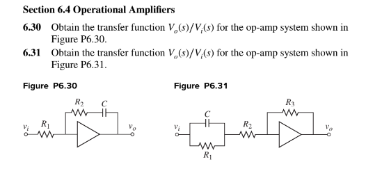 Solved Section 6.4 Operational Amplifiers 6.30 Obtain the | Chegg.com