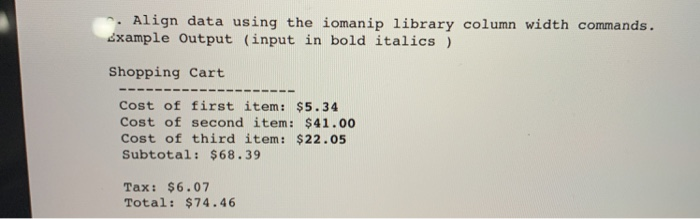 (Solved) : 3 Write Program Emulates Simple Shopping Cart Calculate ... (Solved) : 3 Write Program Emulates Simple Shopping Cart Calculate ...