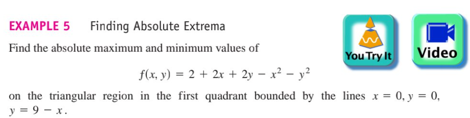 Solved EXAMPLE 5 Finding Absolute Extrema Find the absolute | Chegg.com
