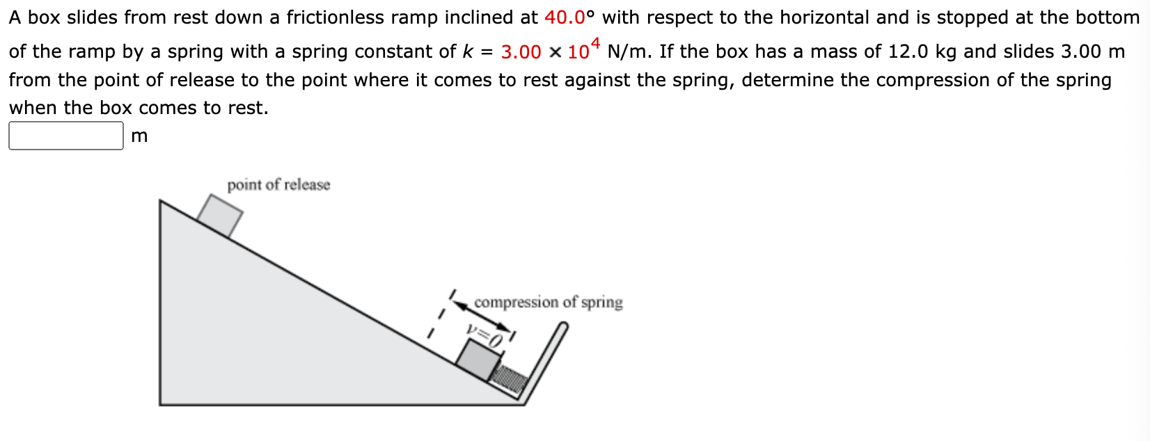 Solved A box slides from rest down a frictionless ramp | Chegg.com