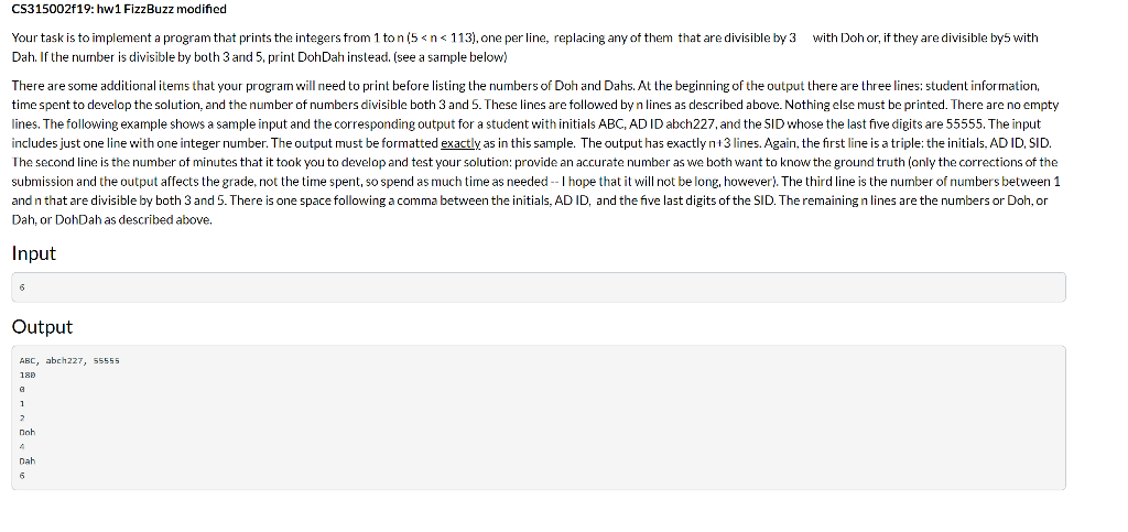 Solved This is a modified fizzbuzz in c++. It keeps printing | Chegg.com