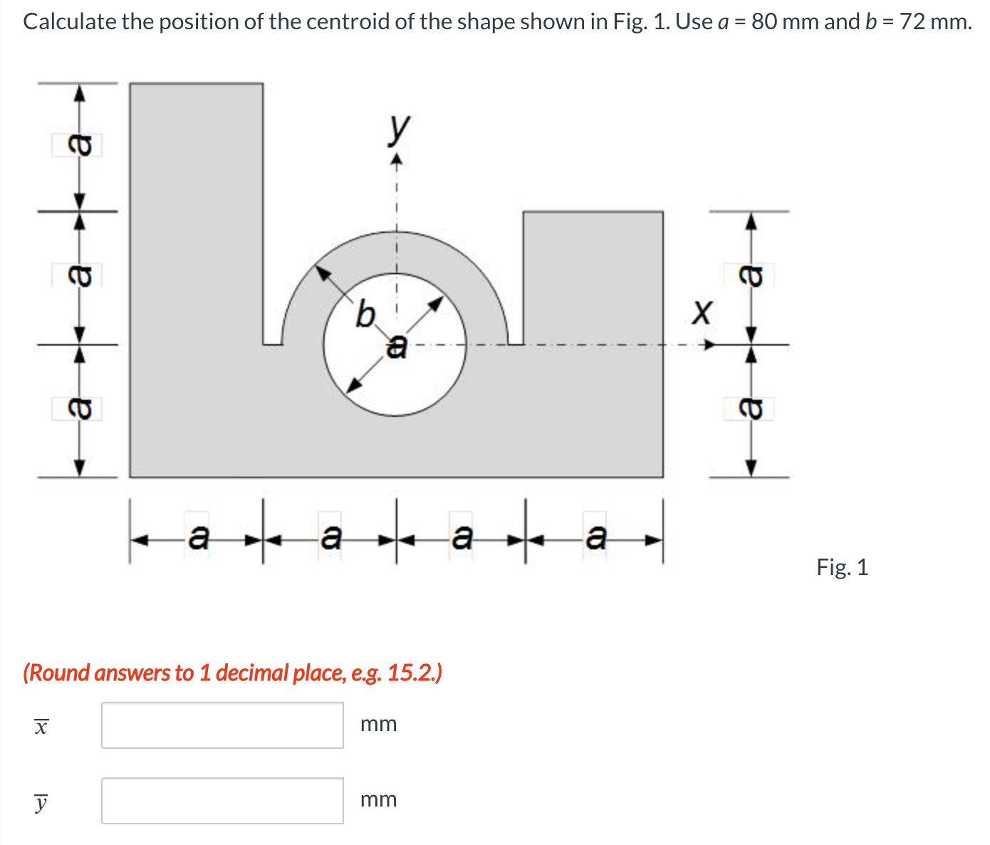 Solved Calculate the position of the centroid of the shape | Chegg.com