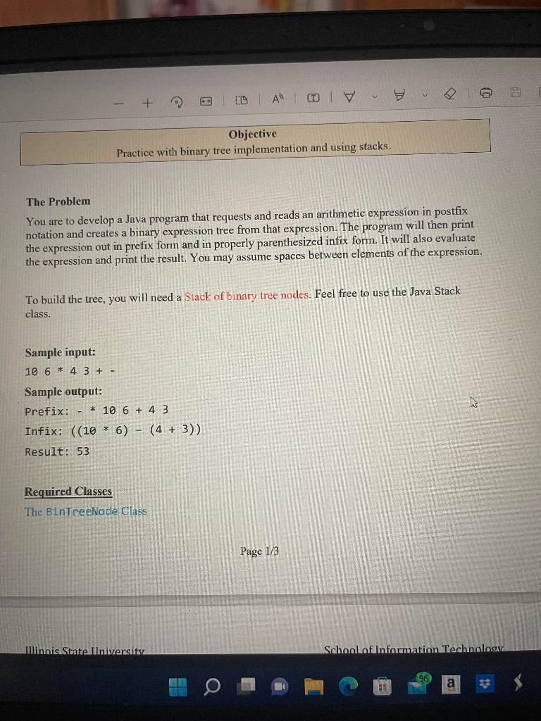 Solved You Will Have A Bintreenode Class You Will Need To Chegg