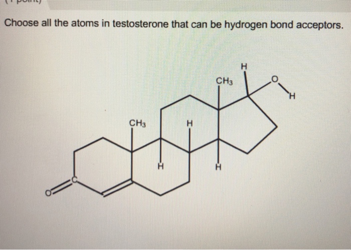 Solved Choose all the atoms in testosterone that can be | Chegg.com