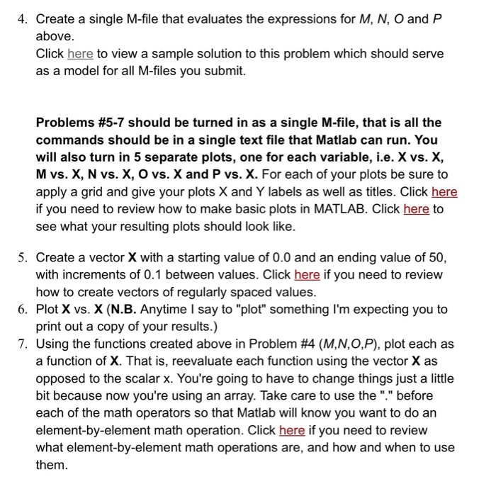 Solved 4. Create a single M-file that evaluates the | Chegg.com