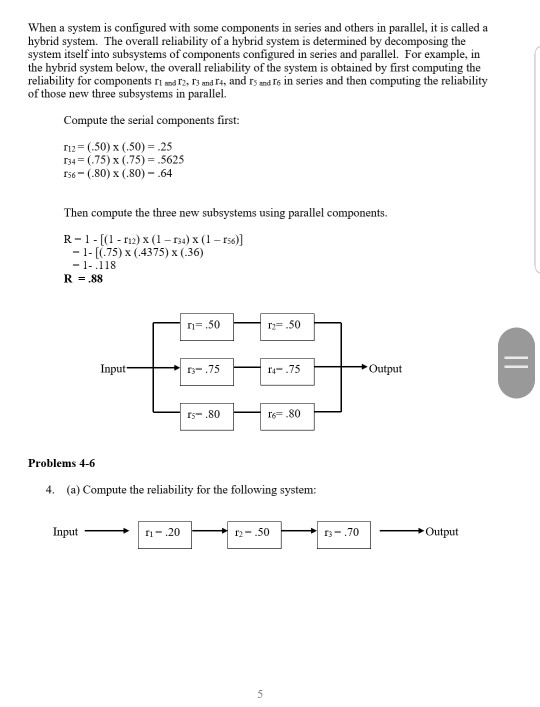 Solved Part 2: System Reliability A system's reliability is | Chegg.com
