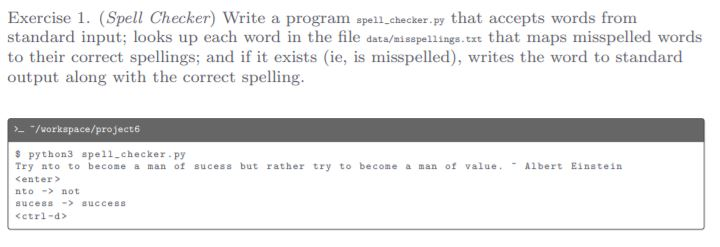 Solved Exercise 1. (Spell Checker) Write a program | Chegg.com