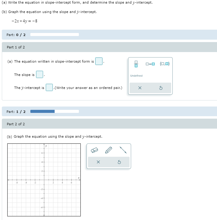 Solved (a) Write the equation in slope-intercept form, and | Chegg.com