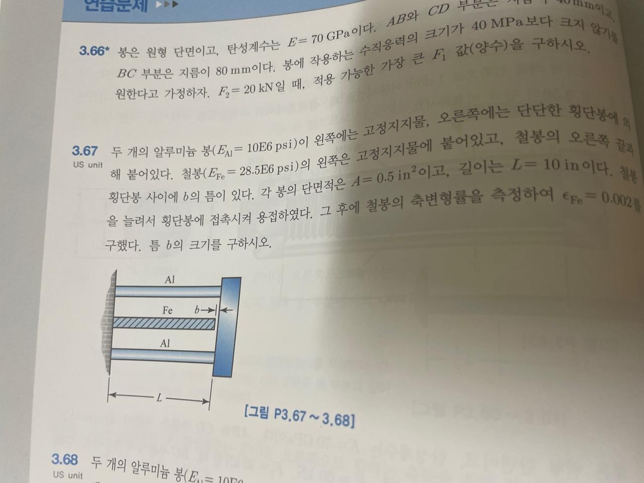 Solved Two aluminum rods (Eai = 10E6 psi) are held together | Chegg.com