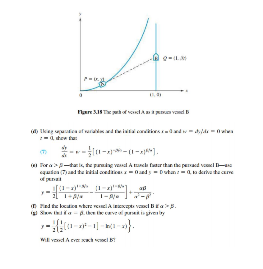 Solved C Curve of Pursuit An interesting geometric model | Chegg.com