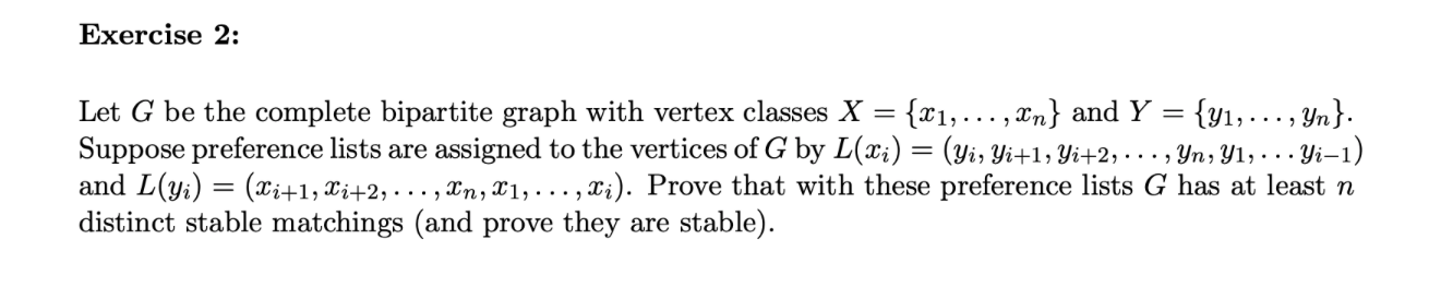 Exercise 2: Let G be the complete bipartite graph | Chegg.com