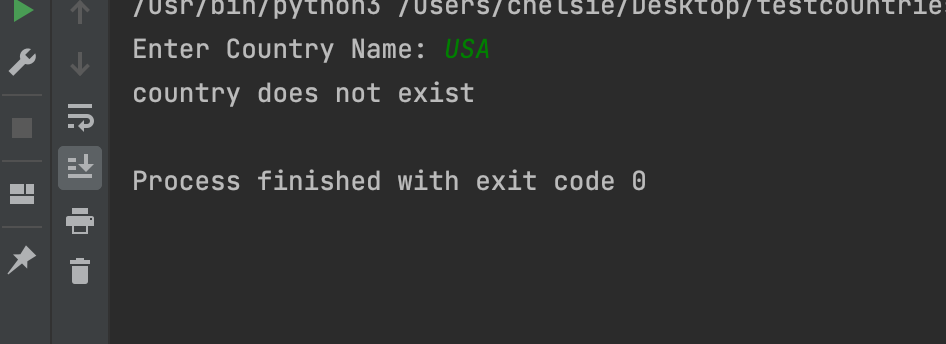 Solved in python please ask the user what country they come | Chegg.com