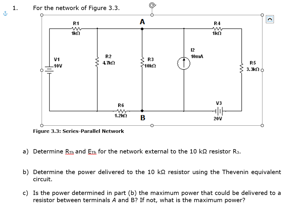 [Solved]: a) Determine ( R_{i h} ) and ( E_{i h} ) for