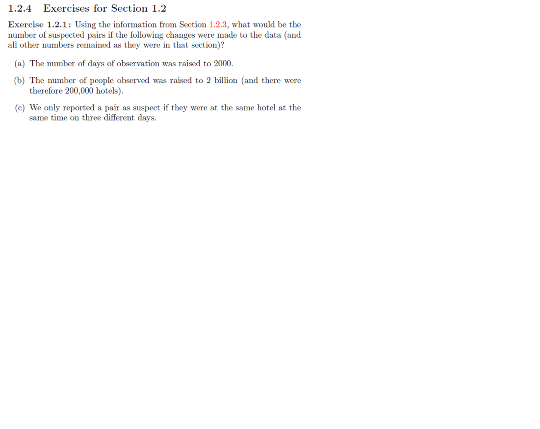 Solved 1.2.4 Exercises for Section 1.2 Exercise 1.2.1: Using | Chegg.com