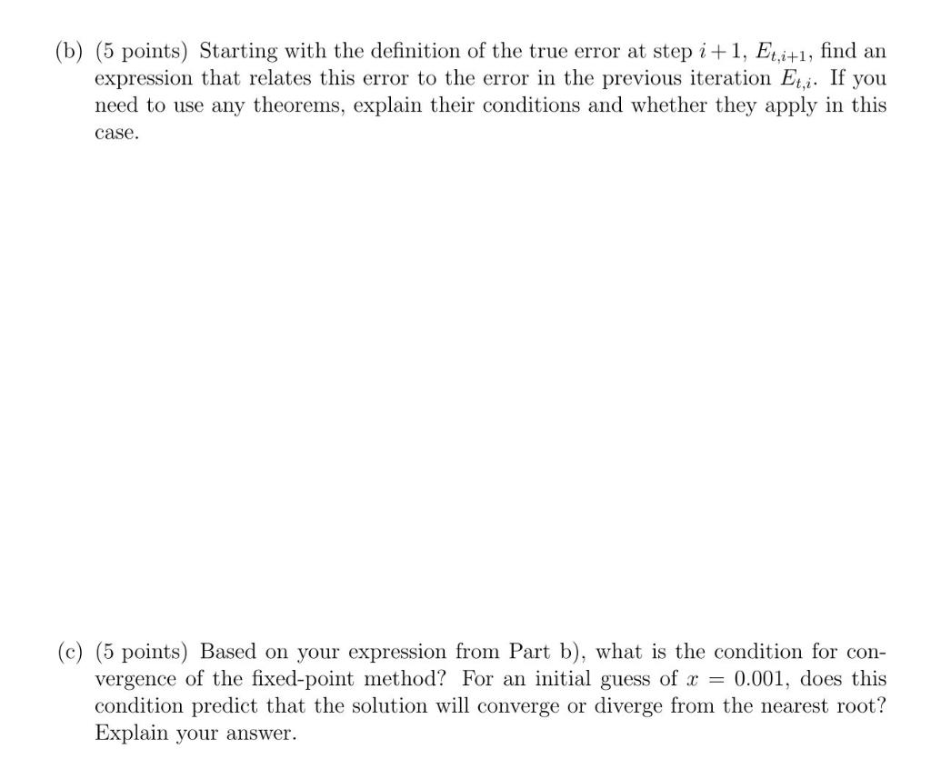 Solved Tt 5 15 Points Fixed Point Iteration For The 