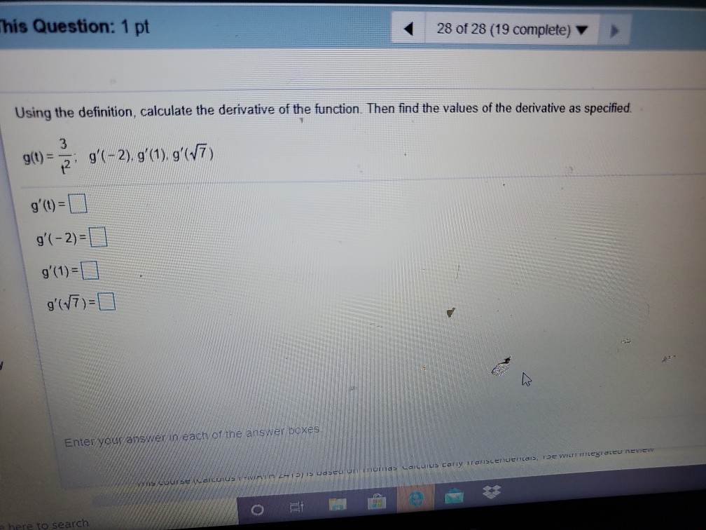 Solved This Question: 1 pt 28 of 28 (19 complete) Using the | Chegg.com
