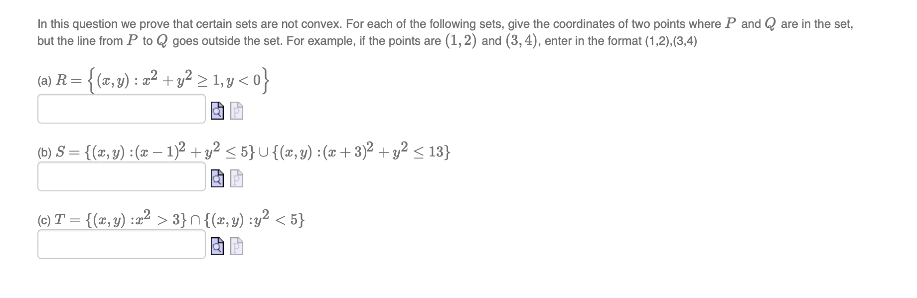 Solved In this question we prove that certain sets are not | Chegg.com