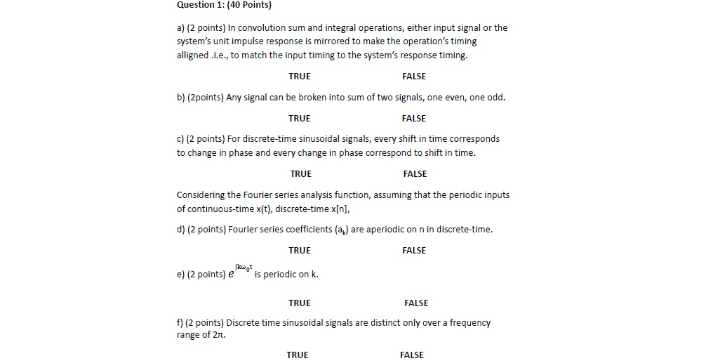 Solved Question 1: (40 Points) a) (2 points) In convolution | Chegg.com