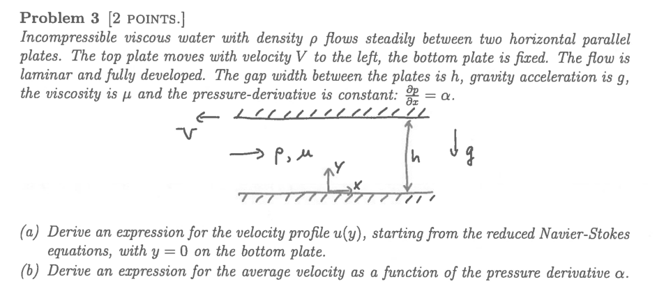 Problem 3 [2 POINTS.] Incompressible viscous water | Chegg.com