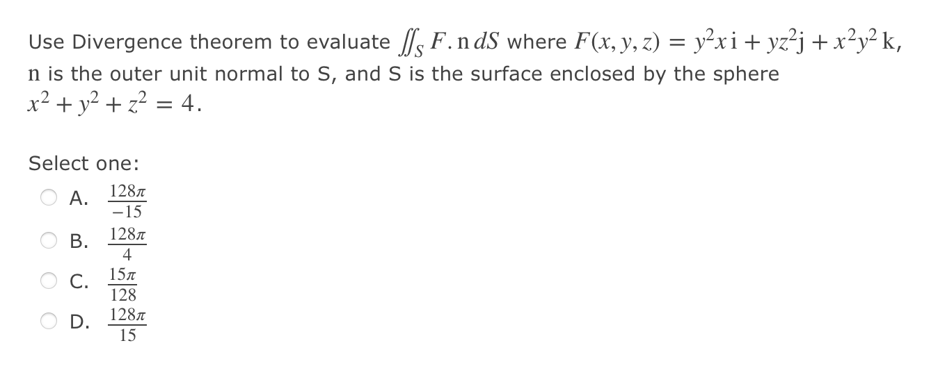 Solved Use Divergence theorem to evaluate ls F.nds where | Chegg.com