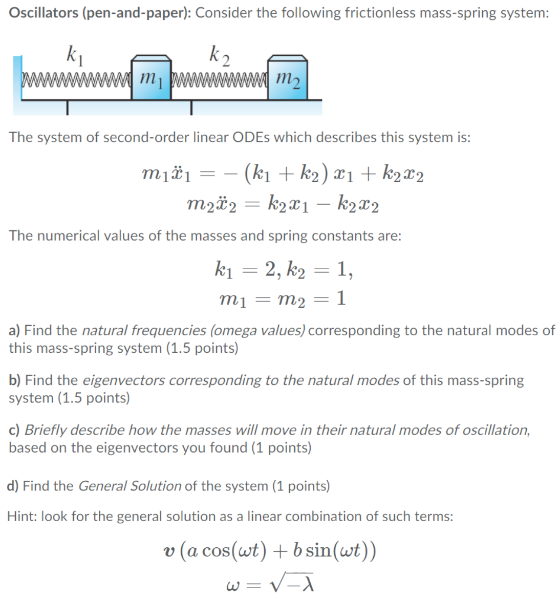 Oscillators (pen-and-paper): Consider the following | Chegg.com